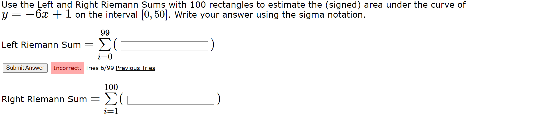 Solved Use the Left and Right Riemann Sums with 100 | Chegg.com