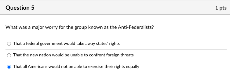 Solved What was a major worry for the group known as the | Chegg.com