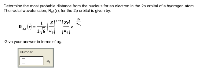 Solved Determine The Most Probable Distance From The Nucleus