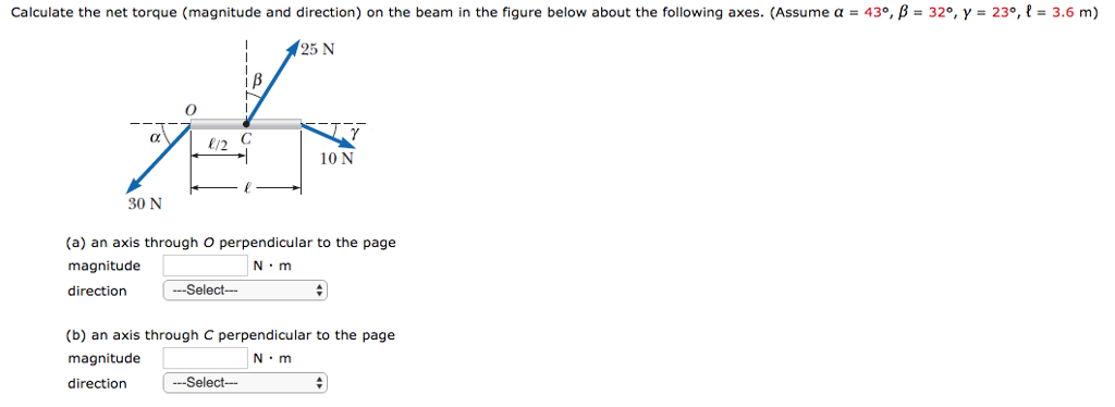 Solved Calculate the net torque (magnitude and direction) on | Chegg.com