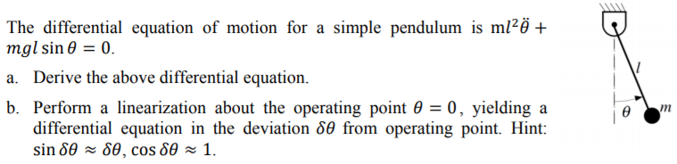 Solved The differential equation of motion for a simple | Chegg.com