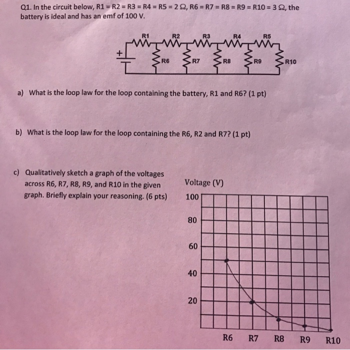 Solved Q1. In the circuit below, R1-R2-R3 R4 R5 22, R6 R7 R8 | Chegg.com