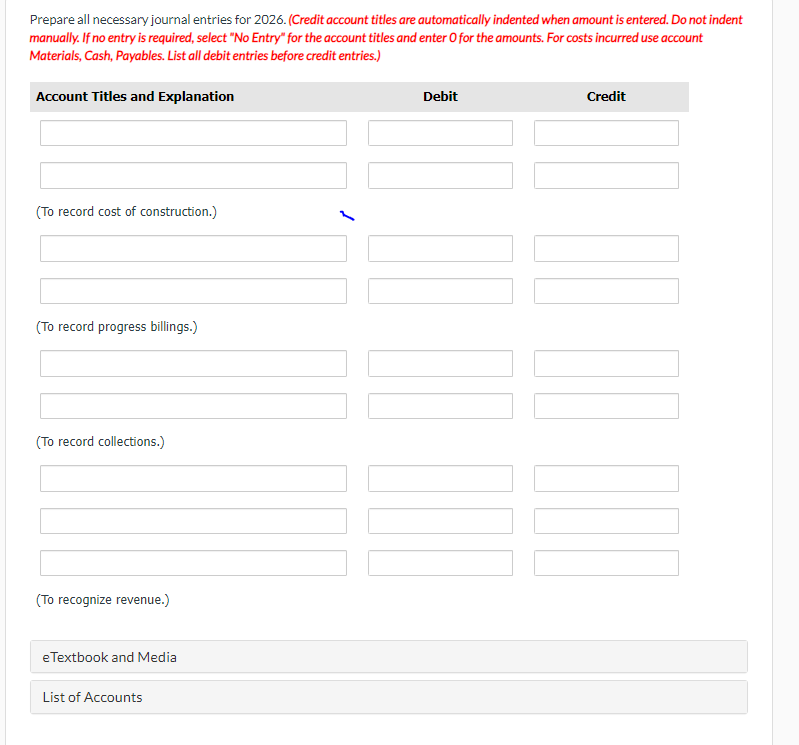 Solved Prepare all necessary journal entries for 2026. | Chegg.com