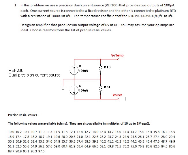 In this problem we use a precision dual current | Chegg.com