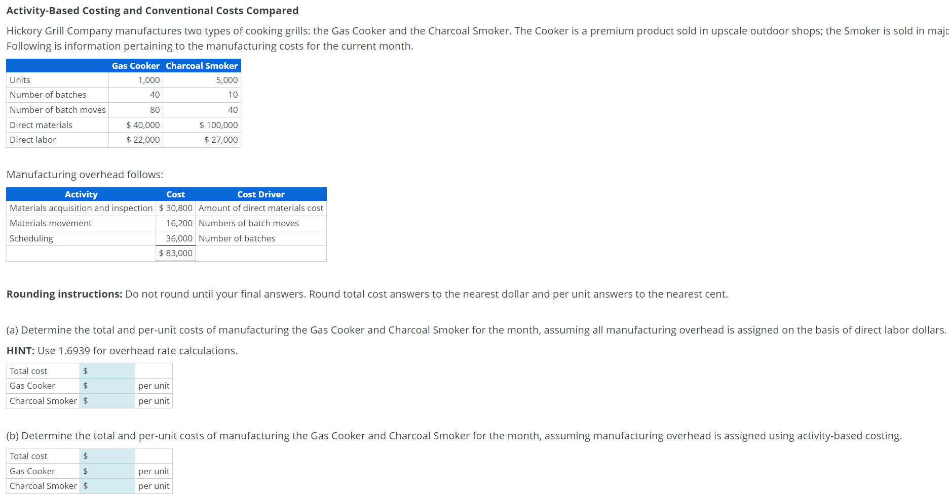 Solved Activity-Based Costing and Conventional Costs | Chegg.com