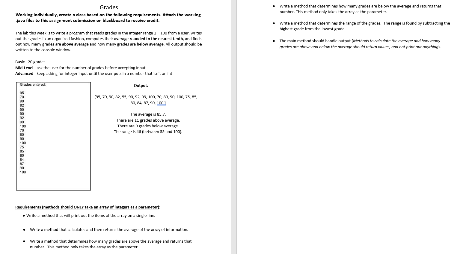 Solved Grades Working Individually Create A Class Based On 