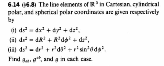 Solved 6.17 (s6.9) Find the geodesic equation for R3 in | Chegg.com