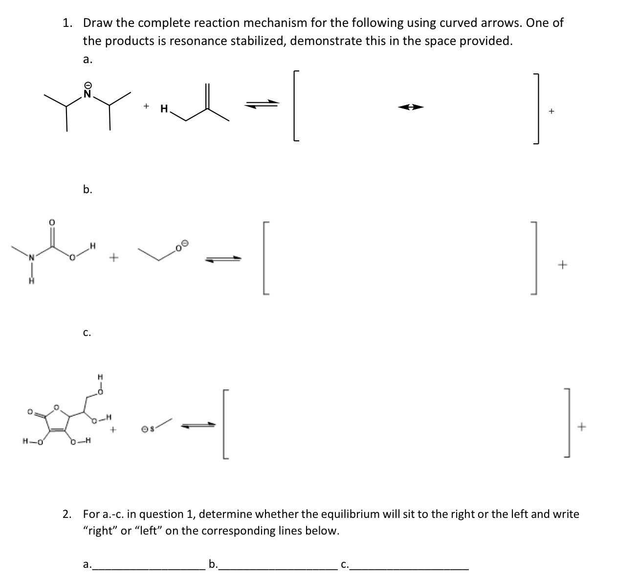 1. Draw the complete reaction mechanism for the | Chegg.com