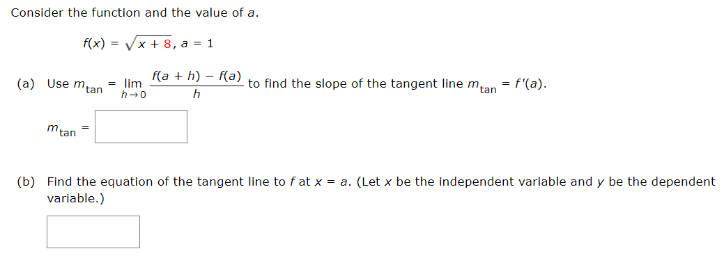 Solved Consider the function and the value of a. | Chegg.com