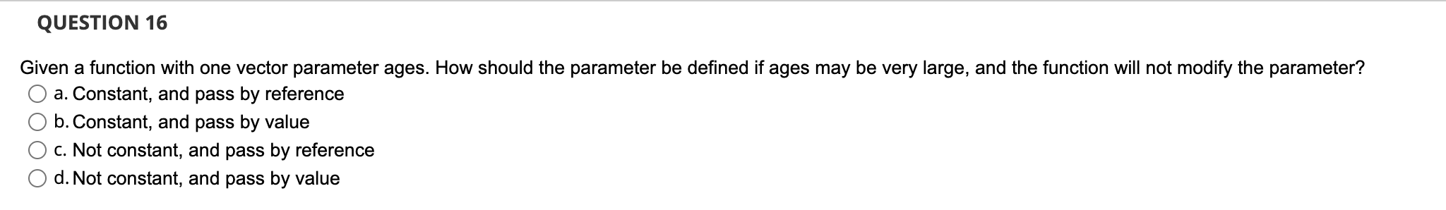 Solved Given a function with one vector parameter ages. How | Chegg.com