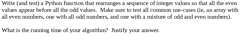 Solved Write And Test A Python Function That Rearranges A