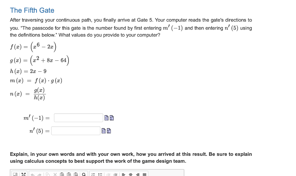 Solved The Fifth Gate After traversing your continuous path, | Chegg.com