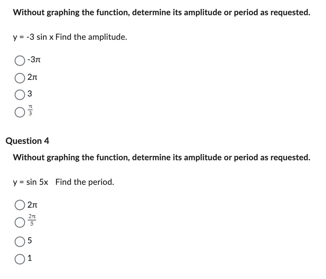 Solved Without graphing the function, determine its | Chegg.com