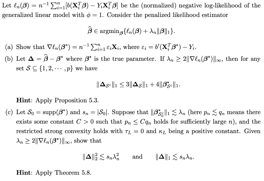 = Let ln(B) = n-1 Dh=i[bX]B) – Y;XļB] be the | Chegg.com