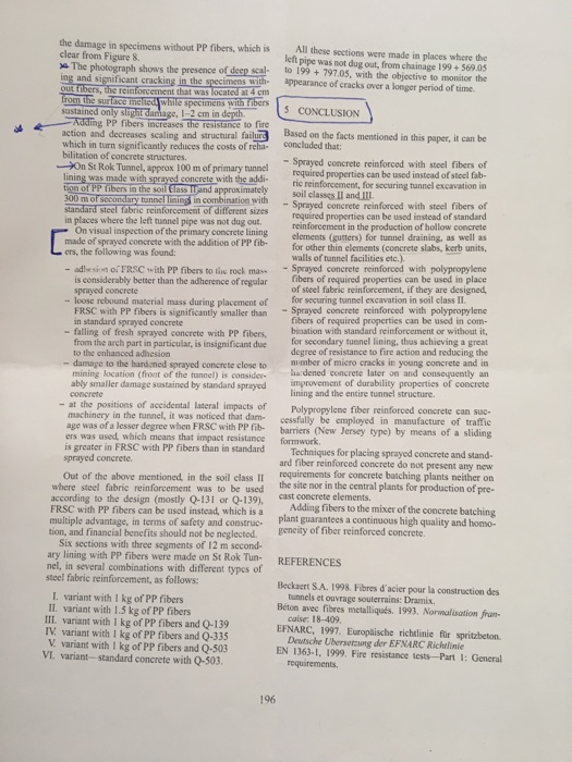 Application of FRC and FRSC in structural elements of | Chegg.com