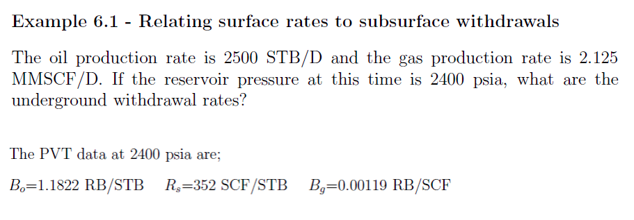 Solved Example 6.1 - Relating surface rates to subsurface | Chegg.com