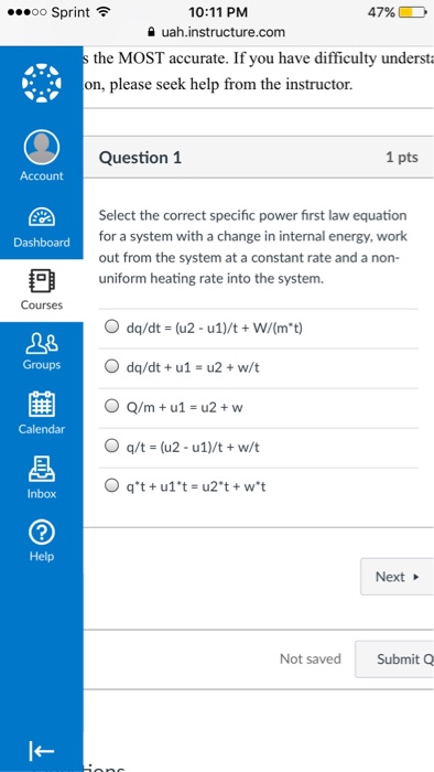 Solved Select the correct specific power first law equation | Chegg.com