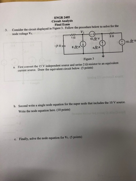 Solved ENGR 2405 Circuit Analysis Final Exanm 3. Consider | Chegg.com