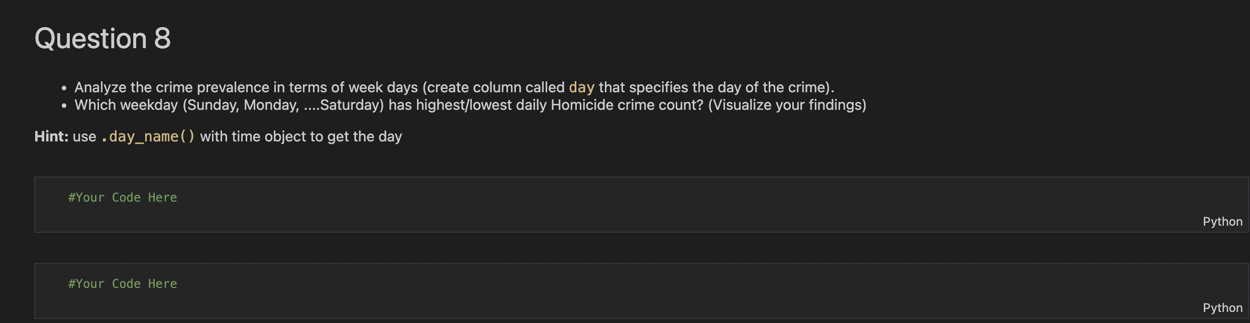Solved Please answer all parts of the question in python. | Chegg.com