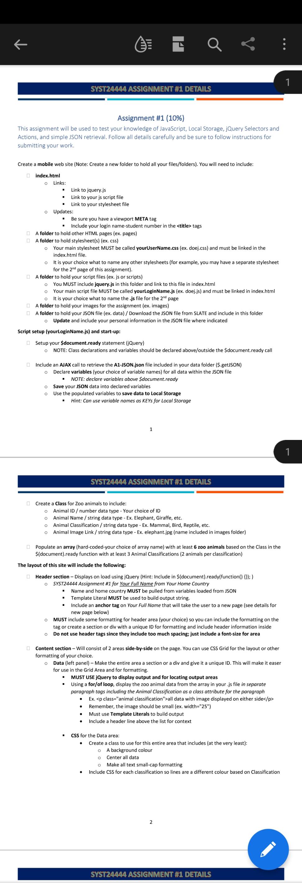 Solved SYST24444 Assignment #1 for Jane Doe from Canada LIST | Chegg.com