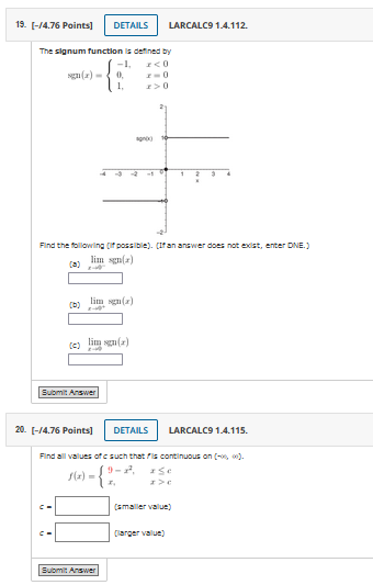 Solved The slgnum function ls defined by | Chegg.com