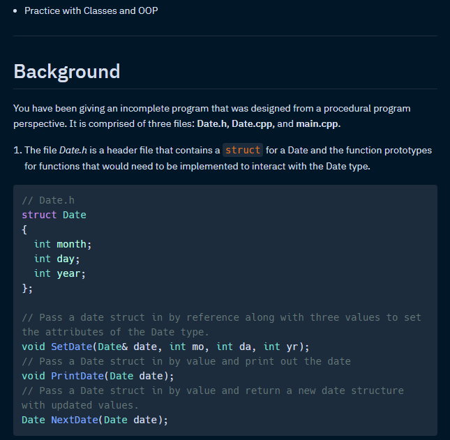 Solved - Practice with Classes and OOP Background You have | Chegg.com