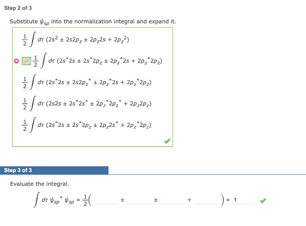 Solved Substitute ψsp into the normalization integral and | Chegg.com