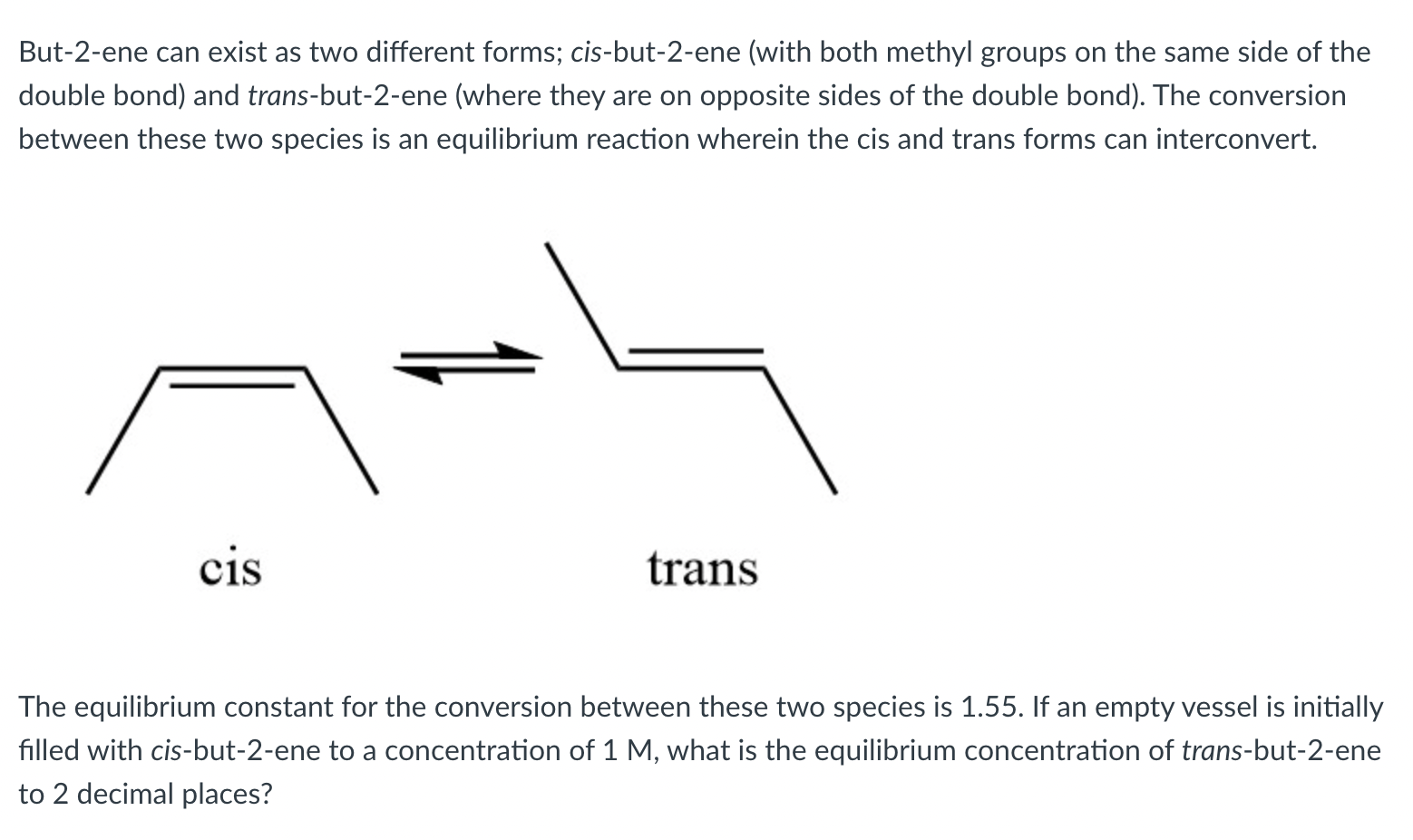 Solved But-2-ene can exist as two different forms; | Chegg.com