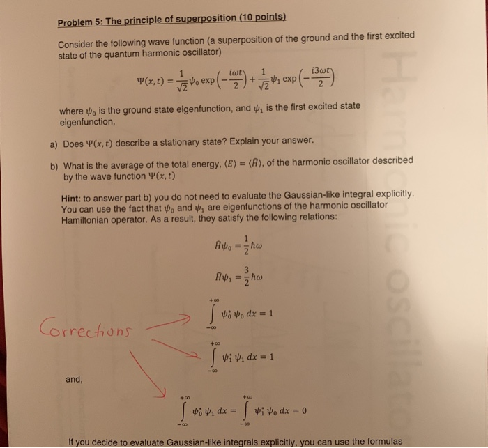 Solved Problem 5: The principle of superposition (10 points) | Chegg.com