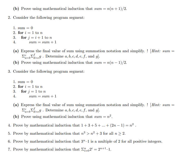 Solved 1 Consider The Following Program Segment 1 Sum0 