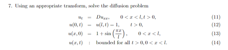 Solved 7. Using an appropriate transform, solve the | Chegg.com