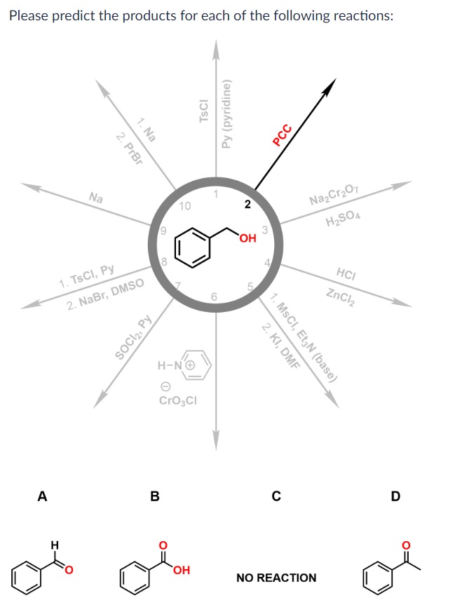 Solved Please predict the products for each of the following | Chegg.com