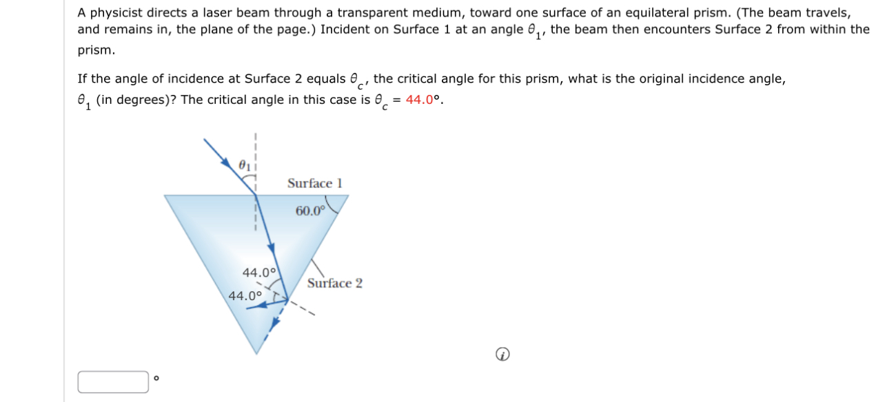 Solved A physicist directs a laser beam through a | Chegg.com