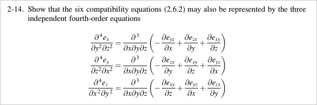Solved 2-14. Show that the six compatibility equations | Chegg.com