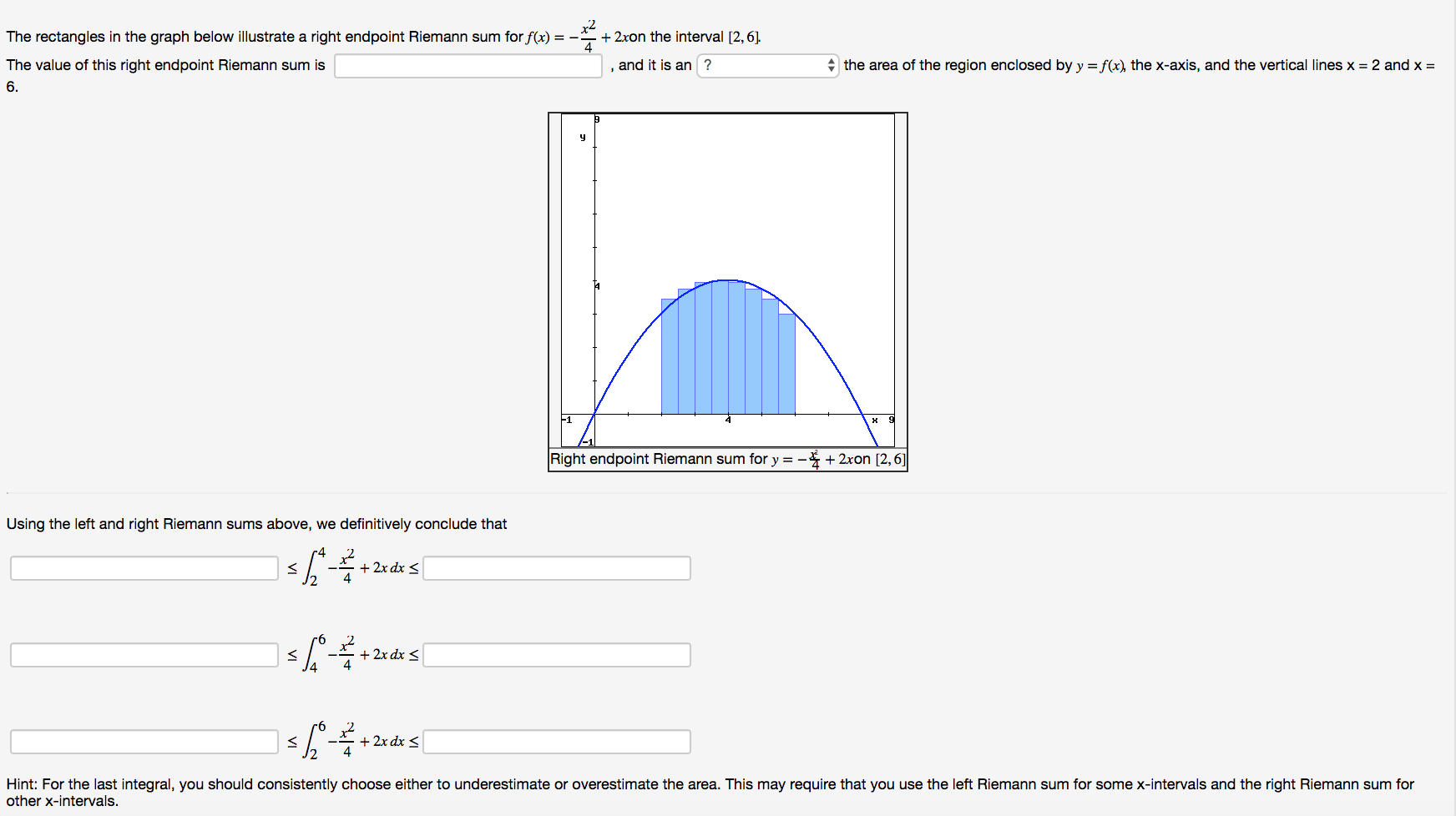 Solved (1 point) The rectangles in the graph below | Chegg.com