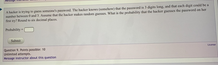 Solved A hacker is trying to guess someone's password. The | Chegg.com