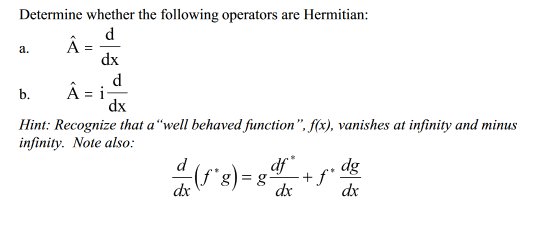 Solved Determine whether the following operators are | Chegg.com