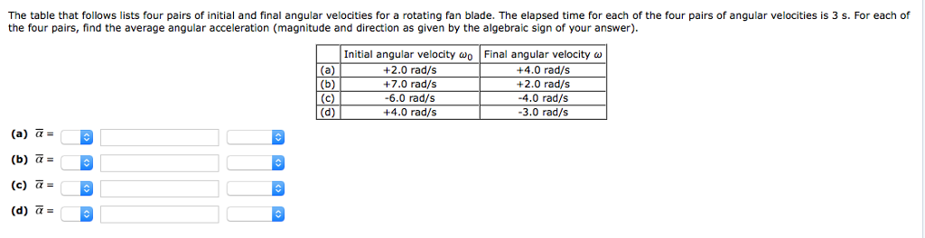 Solved The table that follows lists four pairs of initial | Chegg.com