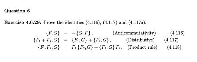 Solved Exercise 4.6.29: Prove the identities (4.116), | Chegg.com
