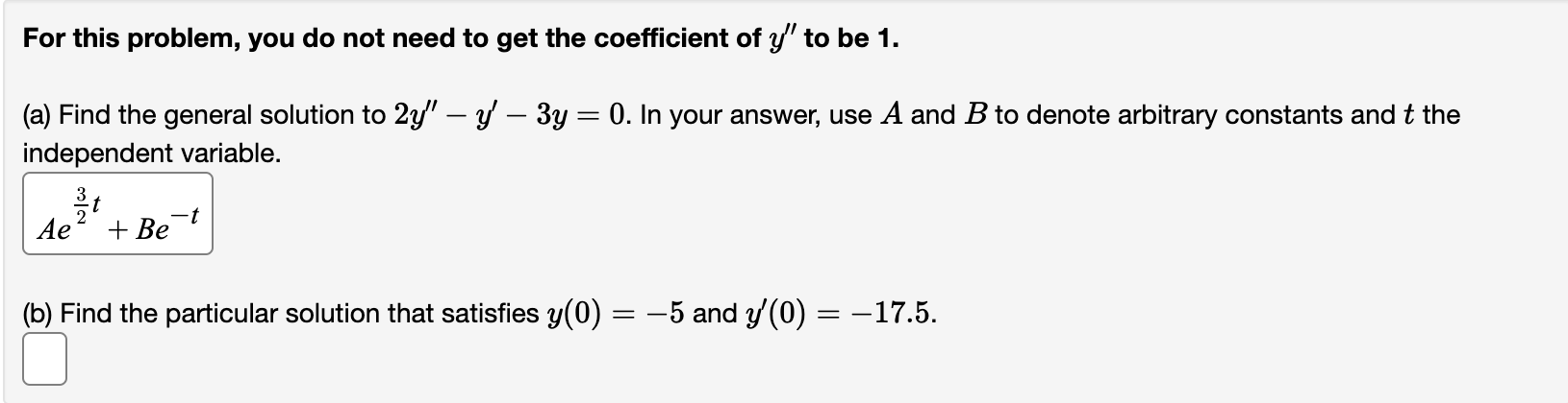 Solved For this problem, you do not need to get the | Chegg.com
