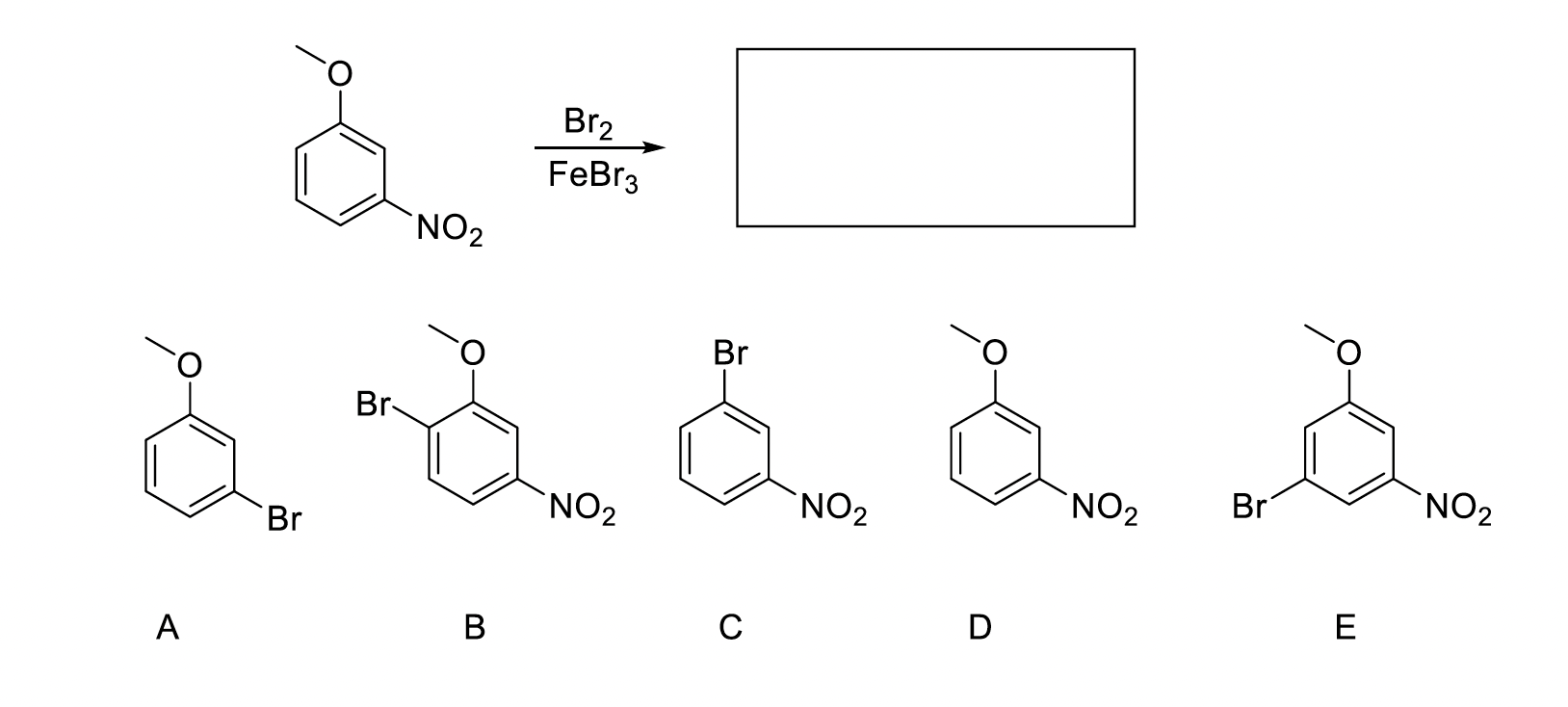 Solved FeBr3 Br2 A B C D E | Chegg.com
