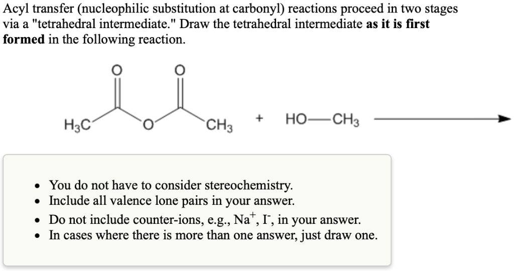 Solved Acyl transfer (nucleophilic substitution at carbonyl) | Chegg.com