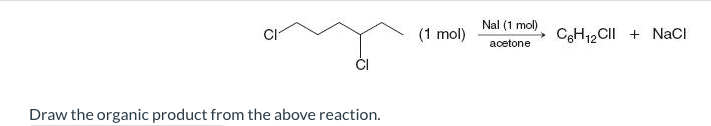 Solved H F Nal (1 mol) acetone CH,FI + NaBr Br H Draw the | Chegg.com