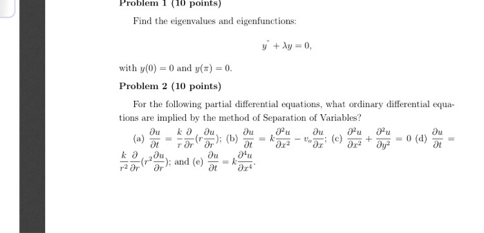 Solved Problem1 (10 points) Find the eigenvalues and | Chegg.com Solved Problem1 (10 points) Find the eigenvalues and | Chegg.com
