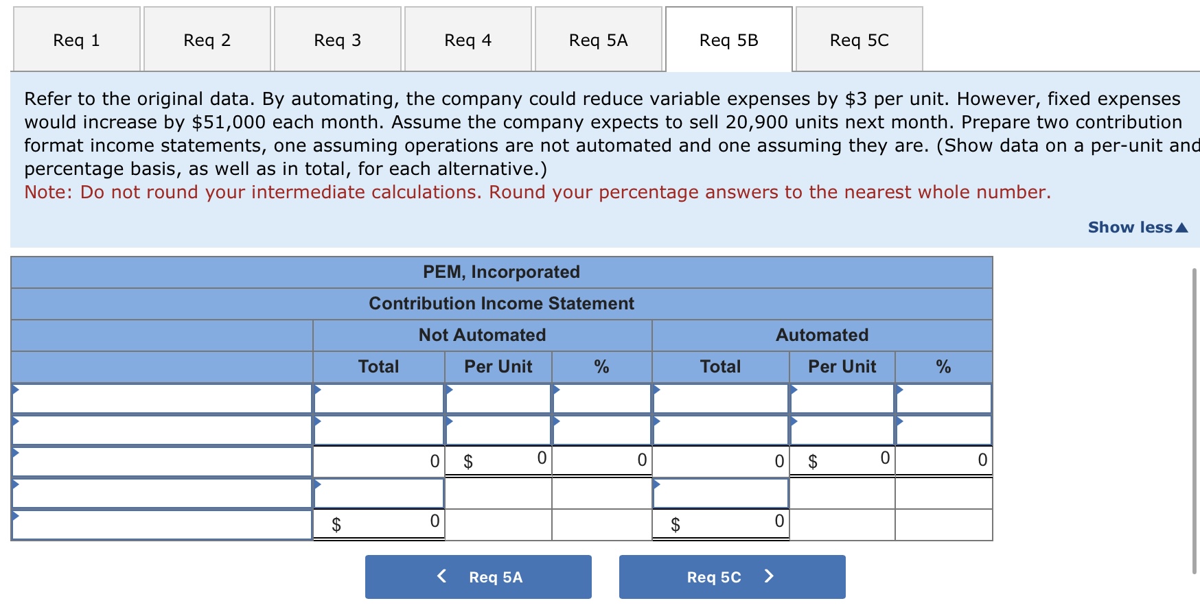 Solved 5. Refer to the original data. By automating, the | Chegg.com