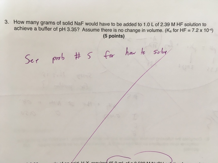 Solved 3. How many grams of solid NaF would have to be added | Chegg.com