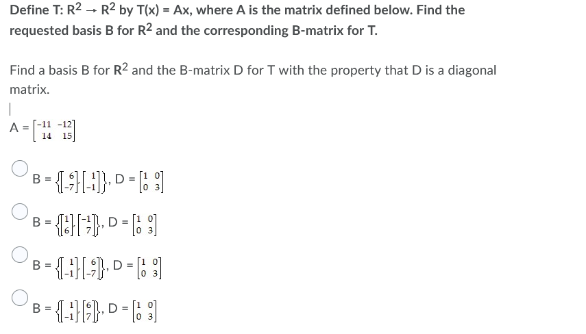 Solved Define T: R2 → R2 by T(x) = Ax, where A is the matrix | Chegg.com