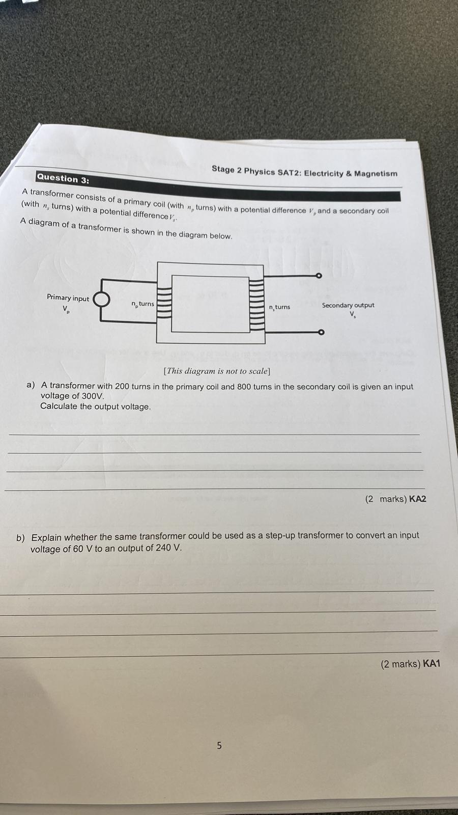 Solved A transformer consists of a primary coil (with np | Chegg.com