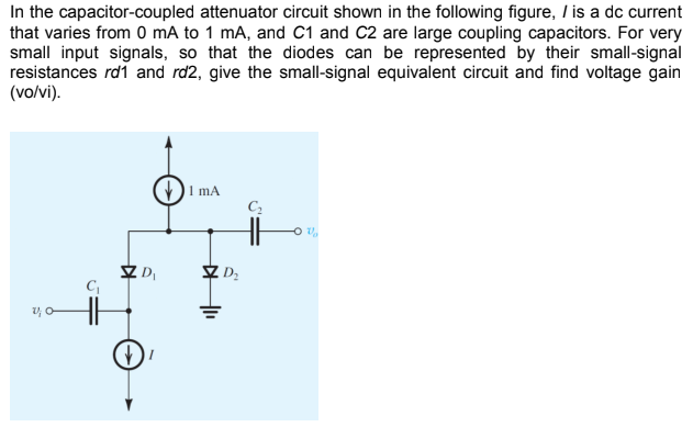 Solved In the capacitor-coupled attenuator circuit shown in | Chegg.com