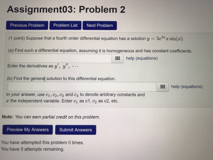 Solved Assignment03: Problem 2 Previous Problem Problem List | Chegg.com